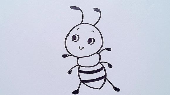 简单的小蚂蚁简笔画