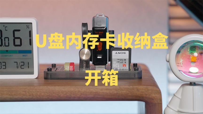 一款颜值超高的U盘内存卡收纳盒!桌搭必备!#内存卡收纳 #桌面