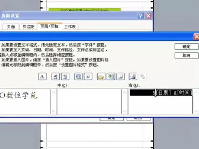 图形化页眉的设定