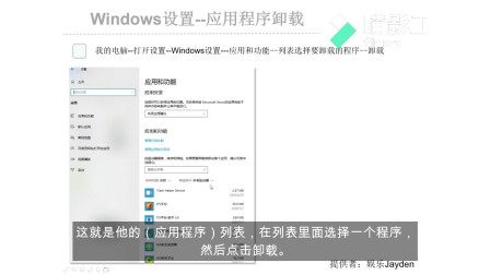 应用程序的卸载