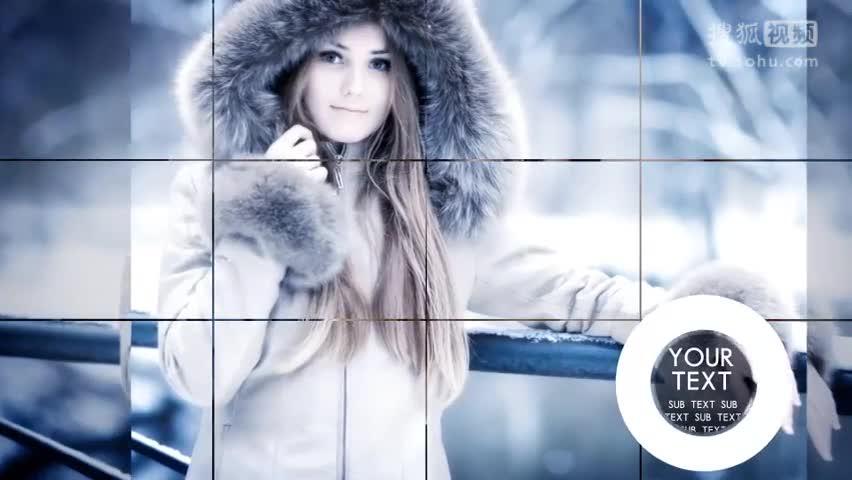 3828 百叶窗过渡照片切换-ae模板ae片头