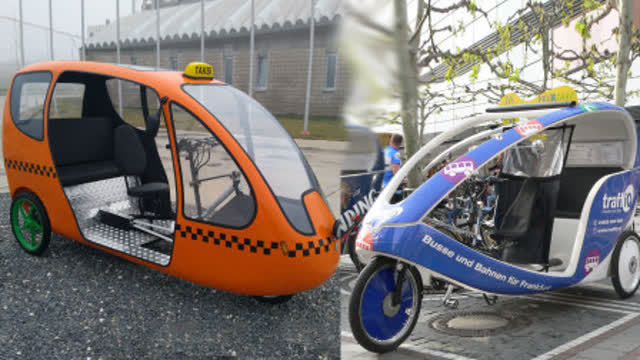 两款3轮自行车,都能坐仨人,带天棚和风挡,三口人出行特合适!