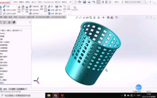 这个垃圾桶建模你会吗?看起来简单,实际思路还是比较巧妙的,稍后放...