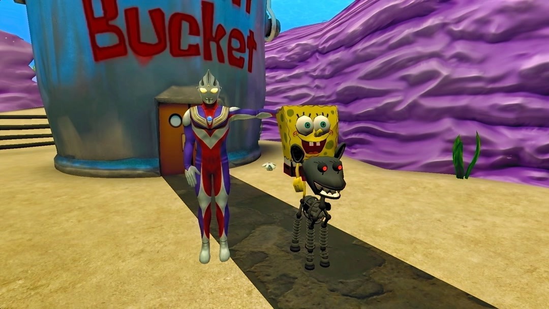 GMOD游戏迪迦奥特曼送给海绵宝宝的机器人坐骑有什么用?