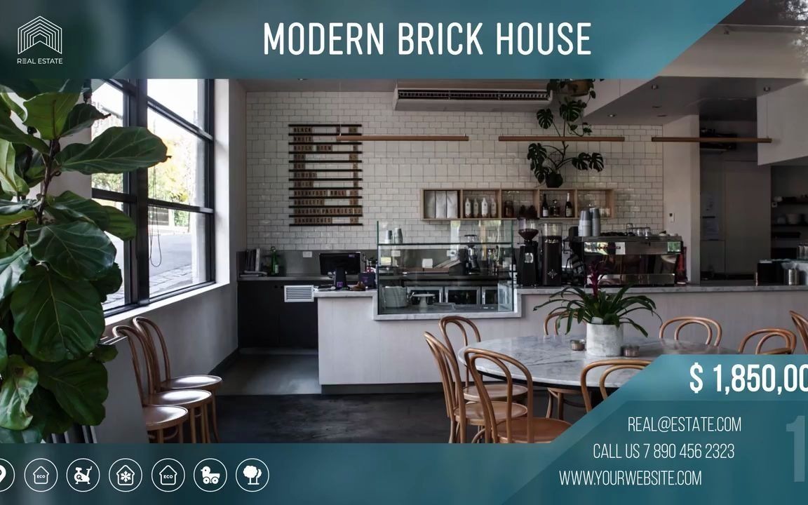 现代时尚优雅的房地产宣传