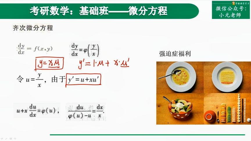 微分方程2,齐次方程【小元老师】