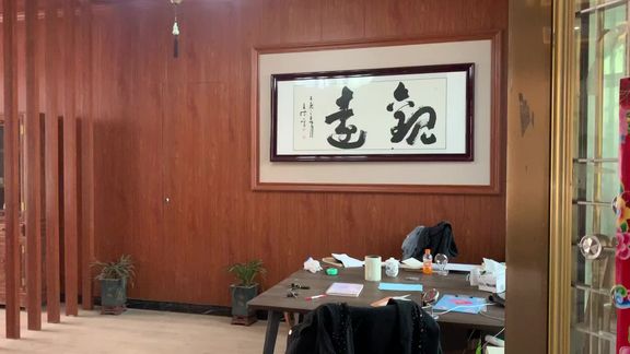 #木饰面板 #方通 #格栅背景墙 #格栅板 #实景拍摄
