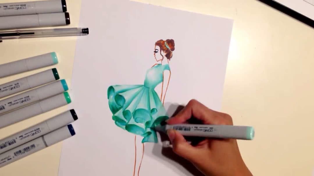 服装设计:原来侧面的效果图也可以这么好看,惊呆了!