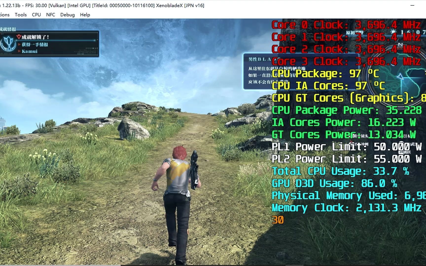 CEMU模拟器 异度之刃X 2K分辨率核显掌机快速测试——GPD WIN 3...