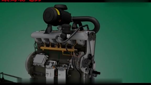 石油开采用发电机 柴油发动机通风系统_三维动画