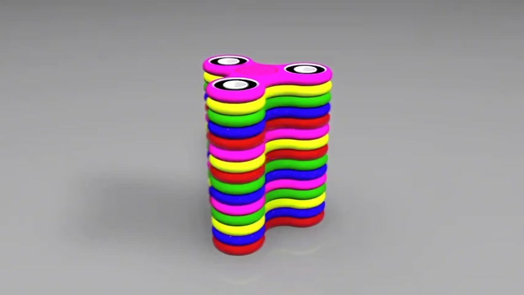 306儿童早教动画,陀螺按颜色分类整理好