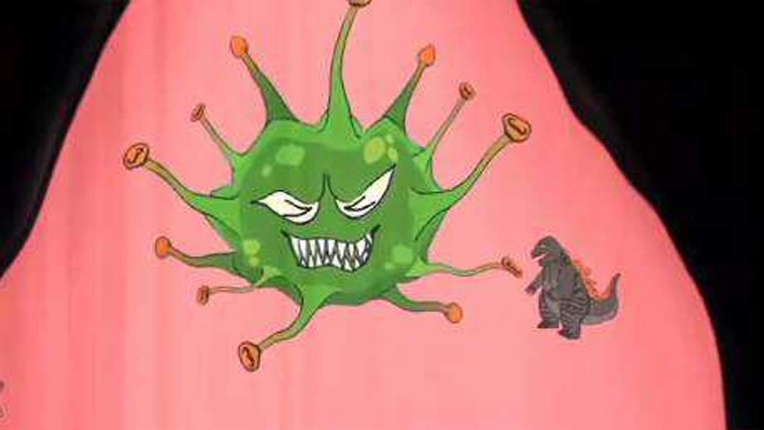 趣味动画:哥斯拉肚子里的细菌