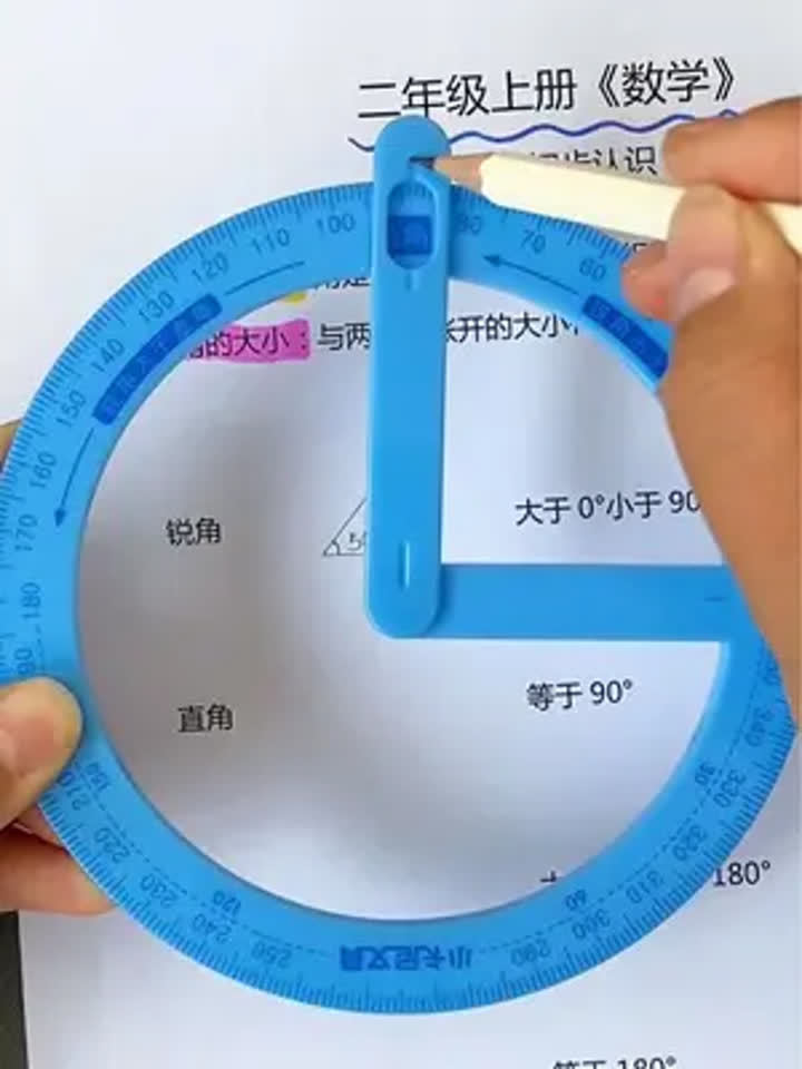 #二年级数学 第三单元角的初步认识,可以提前准备好这款#活动角教具,...