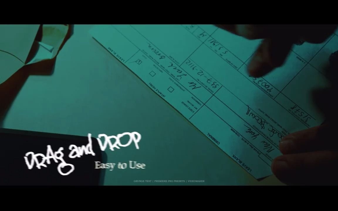 Pr文字预设4K 油渍抖动字幕标题