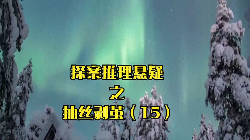 探案推理悬疑 之 抽丝剥茧(15)