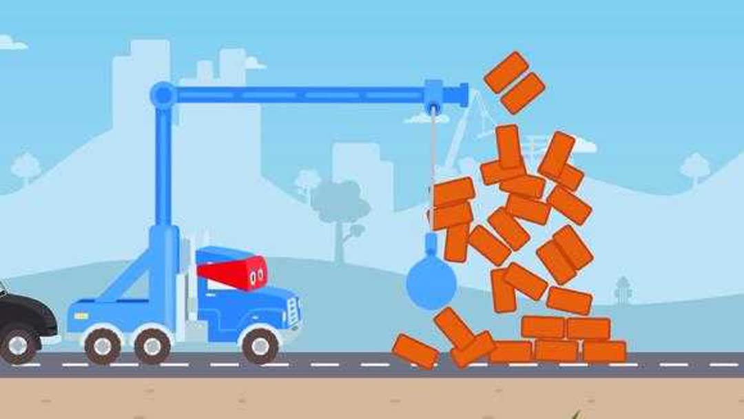 【超级卡车卡尔】小卡车突然变身自带拆卸工具,马路上各种搞破坏