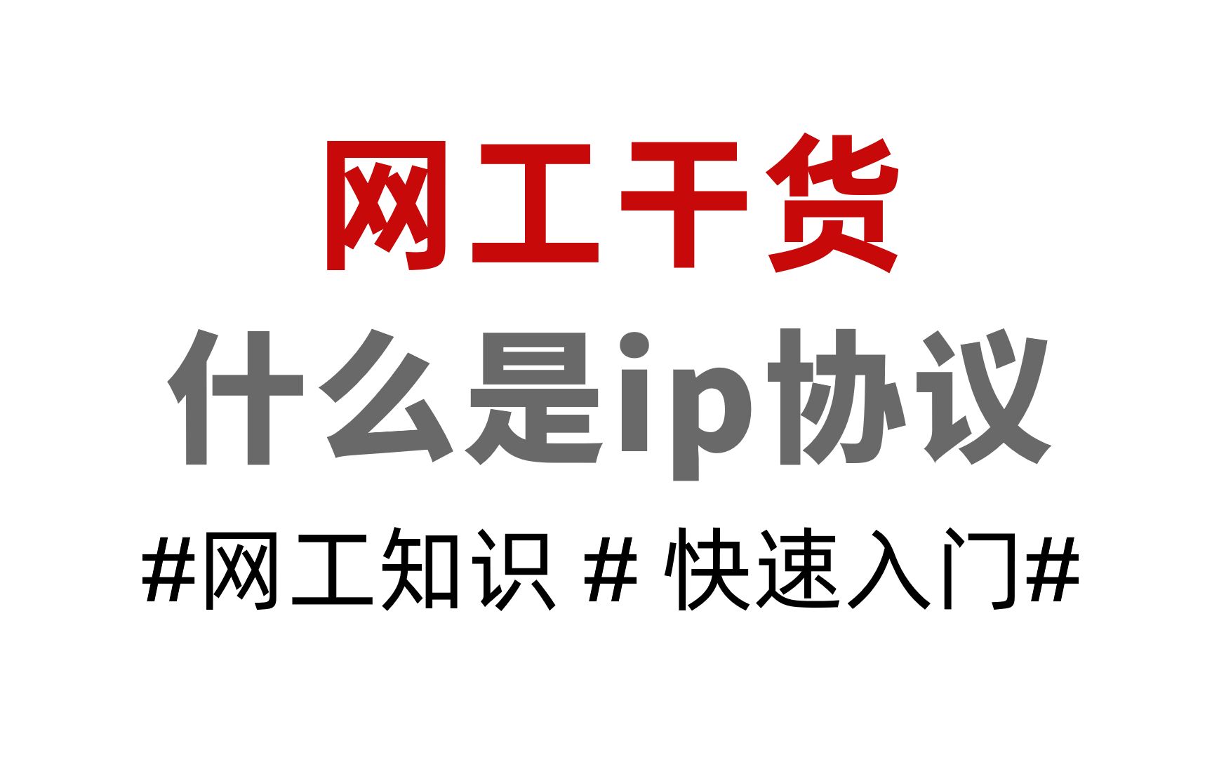 【网络工程师干货】什么是ip协议?全程干货,小白也能搞懂!