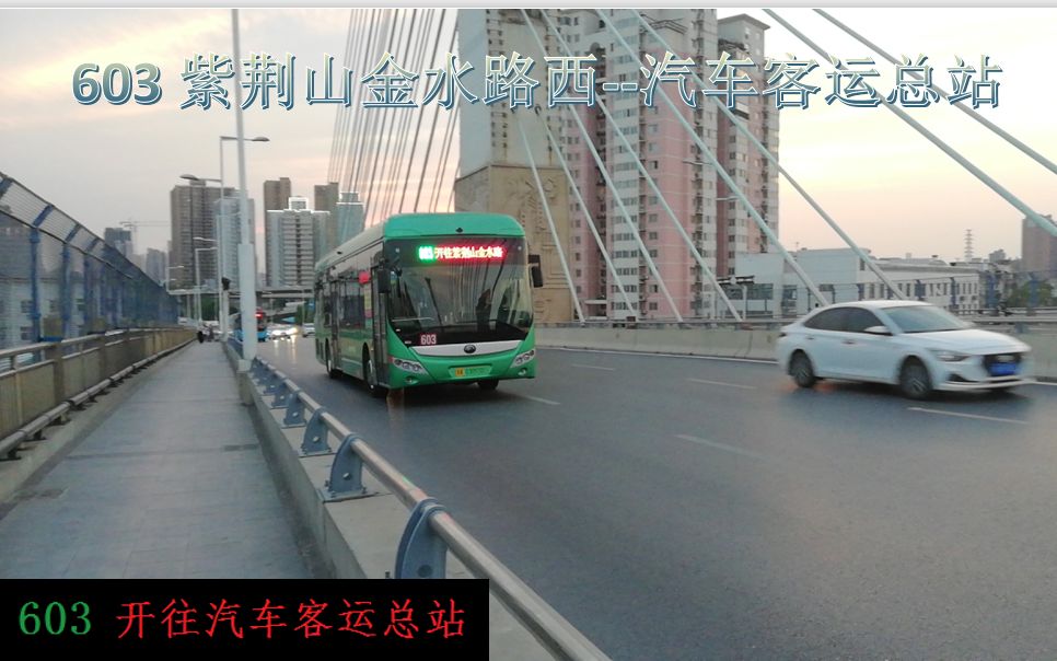 集高架地面隧道于一体【公交POV+报站】郑州公交603路 紫荆山金水...