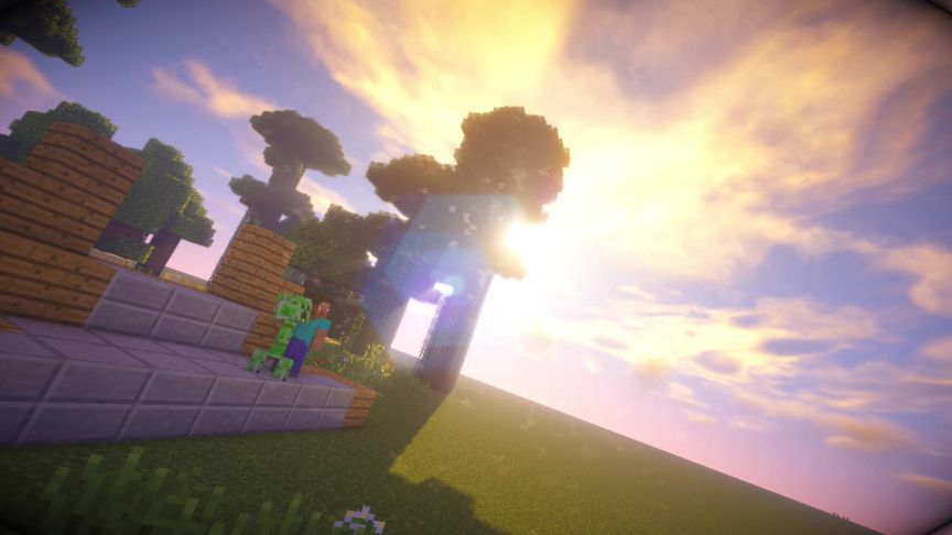 这才是.真正的和平模式啊.#我的世界 #光影 #真正的和平模式