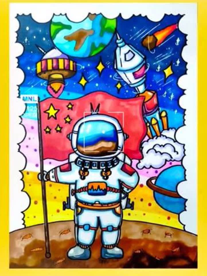 科幻画,环保主题画,大家可能用的到,超多素材,还有线稿图可以直接上色...