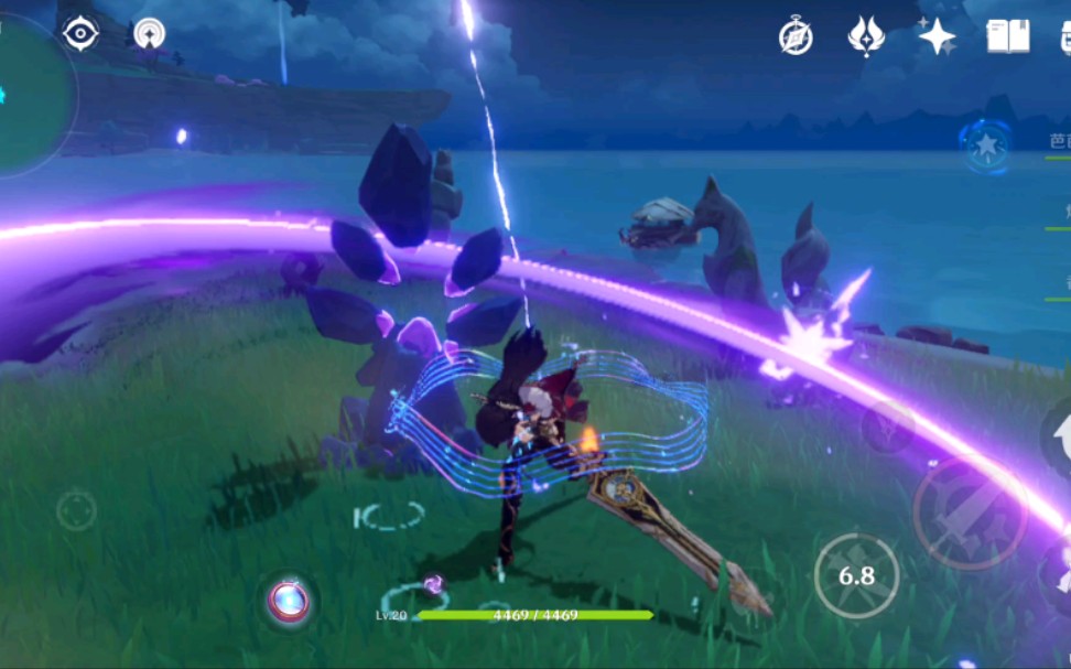 《原神》 北斗不用雷种子原地起飞