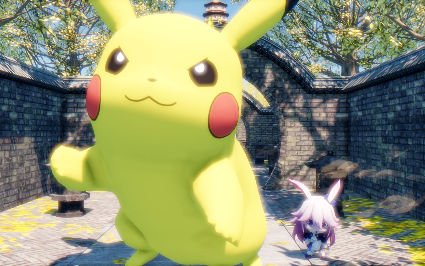 神奇宝贝MMD:超巨大皮卡丘带你嗨