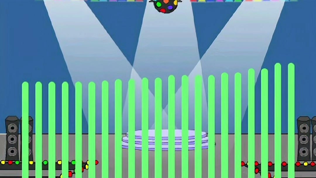 scratch作品《跳动的音乐 》 ,让音符翩翩起舞。