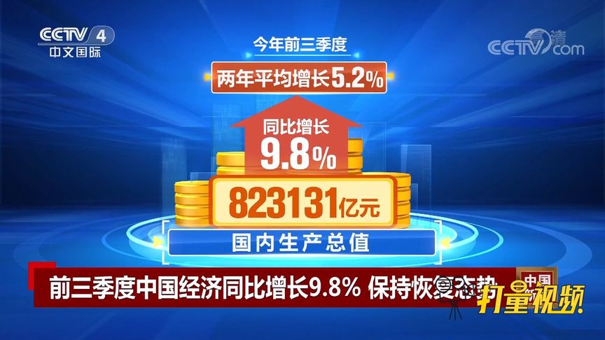 2021年前三季度中国经济同比增长9.8%,保持恢复态势|中国新闻