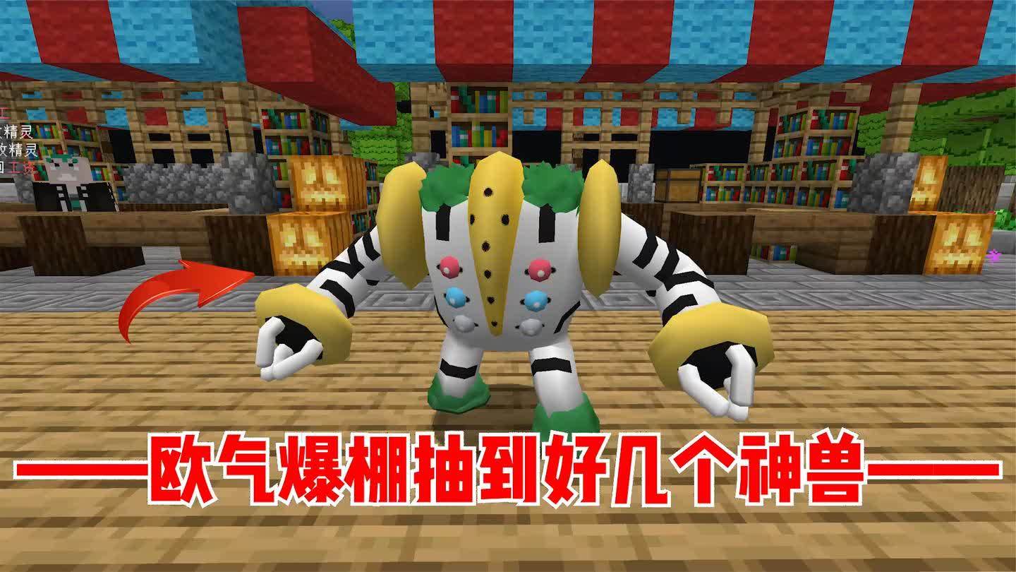 我的世界宝可梦多人生存2:欧气爆棚,抽出好几个神兽!