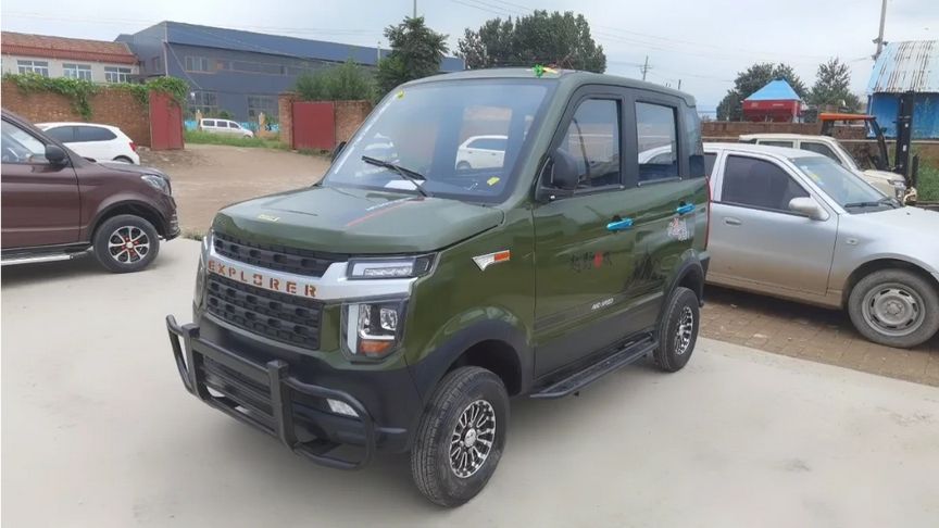 电动四轮 手把式 男女老少都能开不用证 刮风下雨老人出行更方