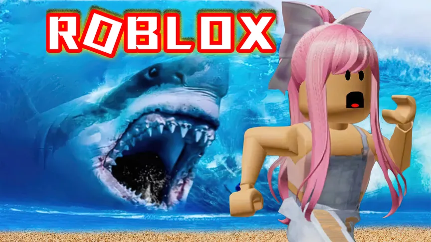 Roblox海啸模拟器:鲨鱼跟随海啸来袭,幸亏我跑的快!星星