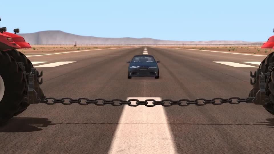 模拟器:跑车vs跑车,300多迈的相对速度发生碰撞,会发生什么?