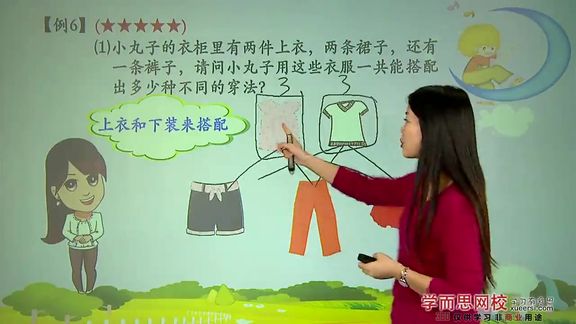 小学数学_一年级_简单排列例6
