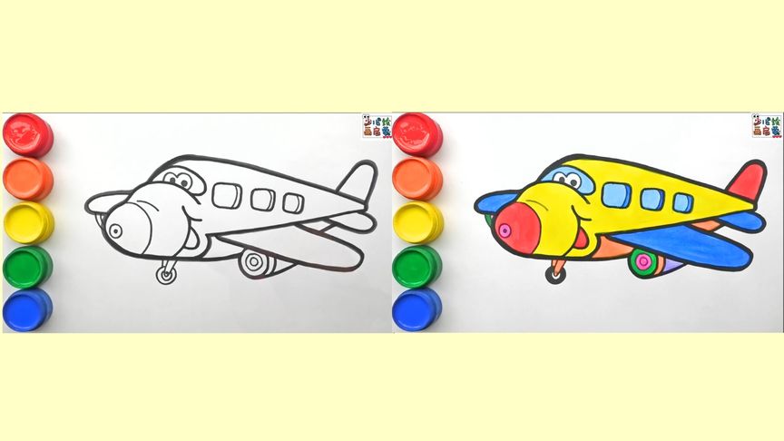 095少儿绘画启蒙宝宝简笔画如何画飞机