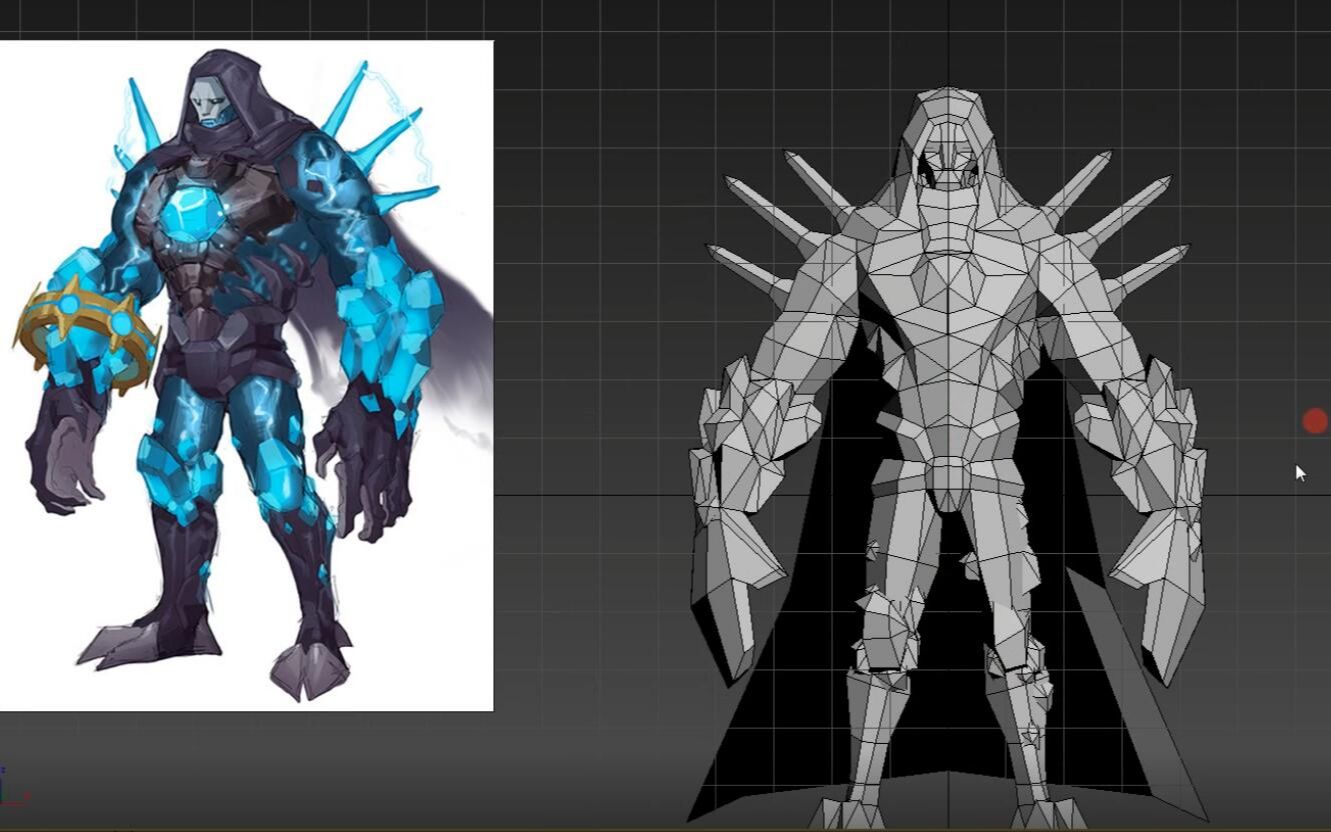 3D游戏角色模型教学,如何从一个BOX开始,最终成为一个合格的游戏模型