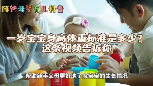 一岁宝宝身高体重标准是多少正常?这条视频奉告你