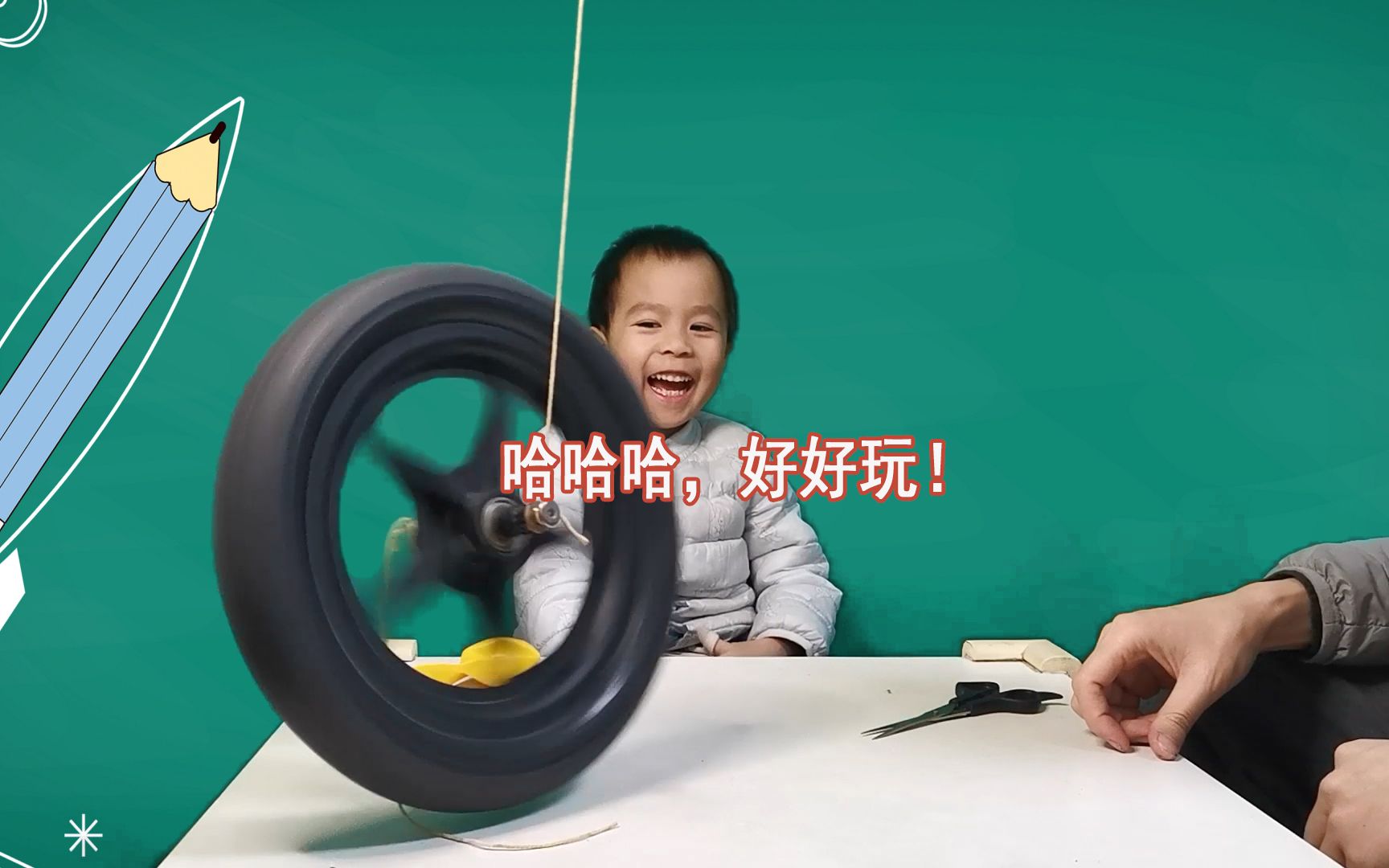 神奇实验,轮子为什么会立起来?好玩的轮子