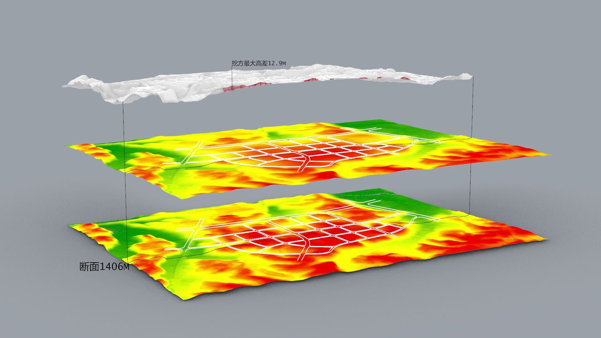 grasshopper 自制填挖方演示