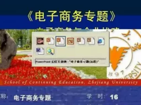 电子商务专题李小东 01-02 浙大 全12讲 视频教程 自学考试