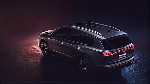 大众推出新款概念SUV,比途昂还大,车标居然能发光!