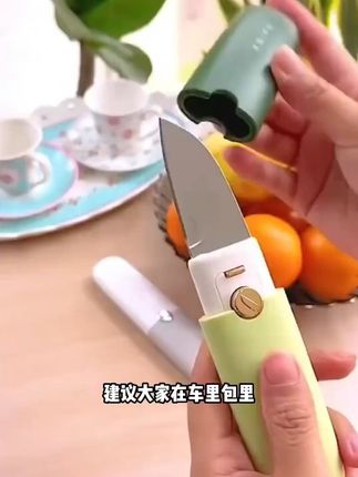 出门玩带上这个水果刀随时随地就能削个皮切个水果吃 方便又好用!#...
