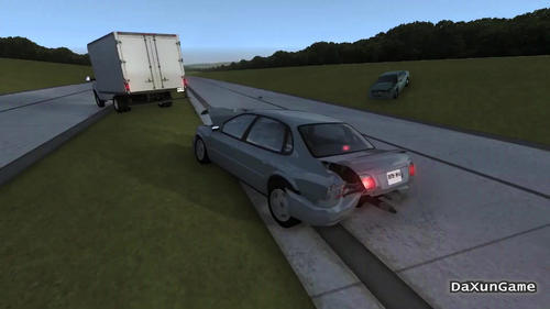 车祸模拟器:行驶在道路上被前后夹击了,太倒霉了
