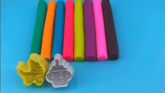 学习颜色-模型粘土DIY野生动物模具和惊喜玩具