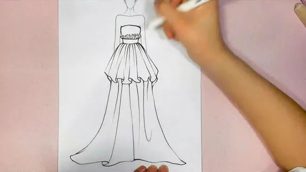 服装设计手绘学习...