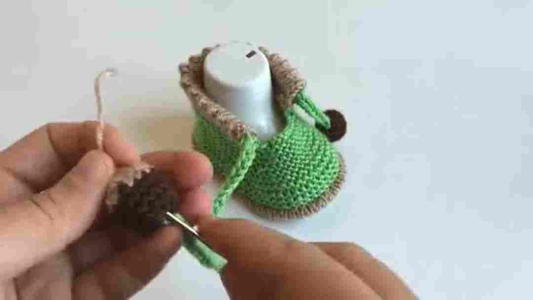 编织轻便舒适的婴儿鞋,宝宝鞋子编织教程,有鞋带好穿不易掉