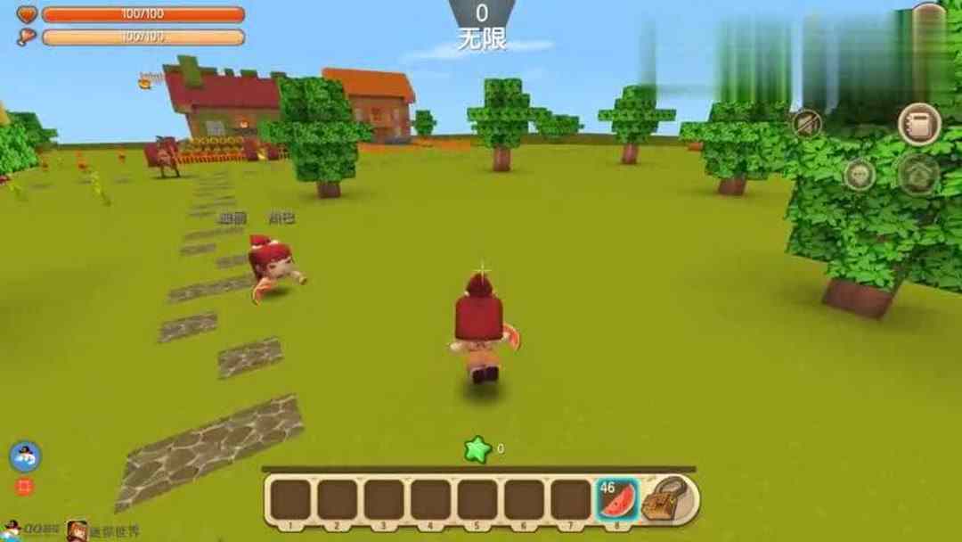 迷你世界:新出的漏洞,女性人物能变超人,生存模式可以飞行~