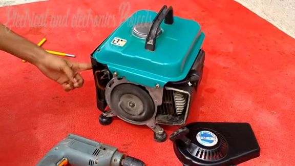 如何用电钻制作发电机启动器,从此告别手摇!