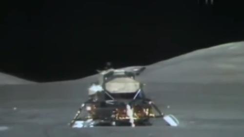 阿波罗登月舱从月表弹射,人类登月舱最后一次从月球起飞视频