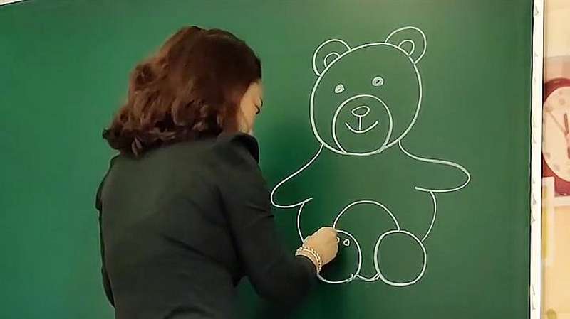 幼师简笔画,圆圈画“小熊”,简单好学