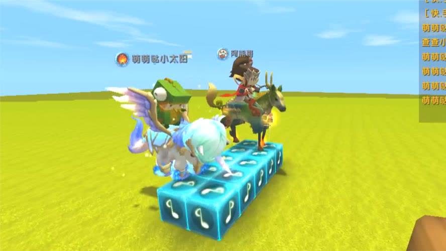 迷你世界生存:2级麒麟和2级天马的比拼,麒麟有点虚呀